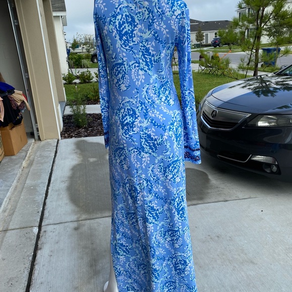 Lilly Pulitzer | Dresses | Lilly Pulitzer Blue Peri Faye Maxi Dress ...